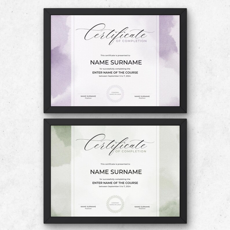 Certificate of Completion Template, Course Certificate, Training ...