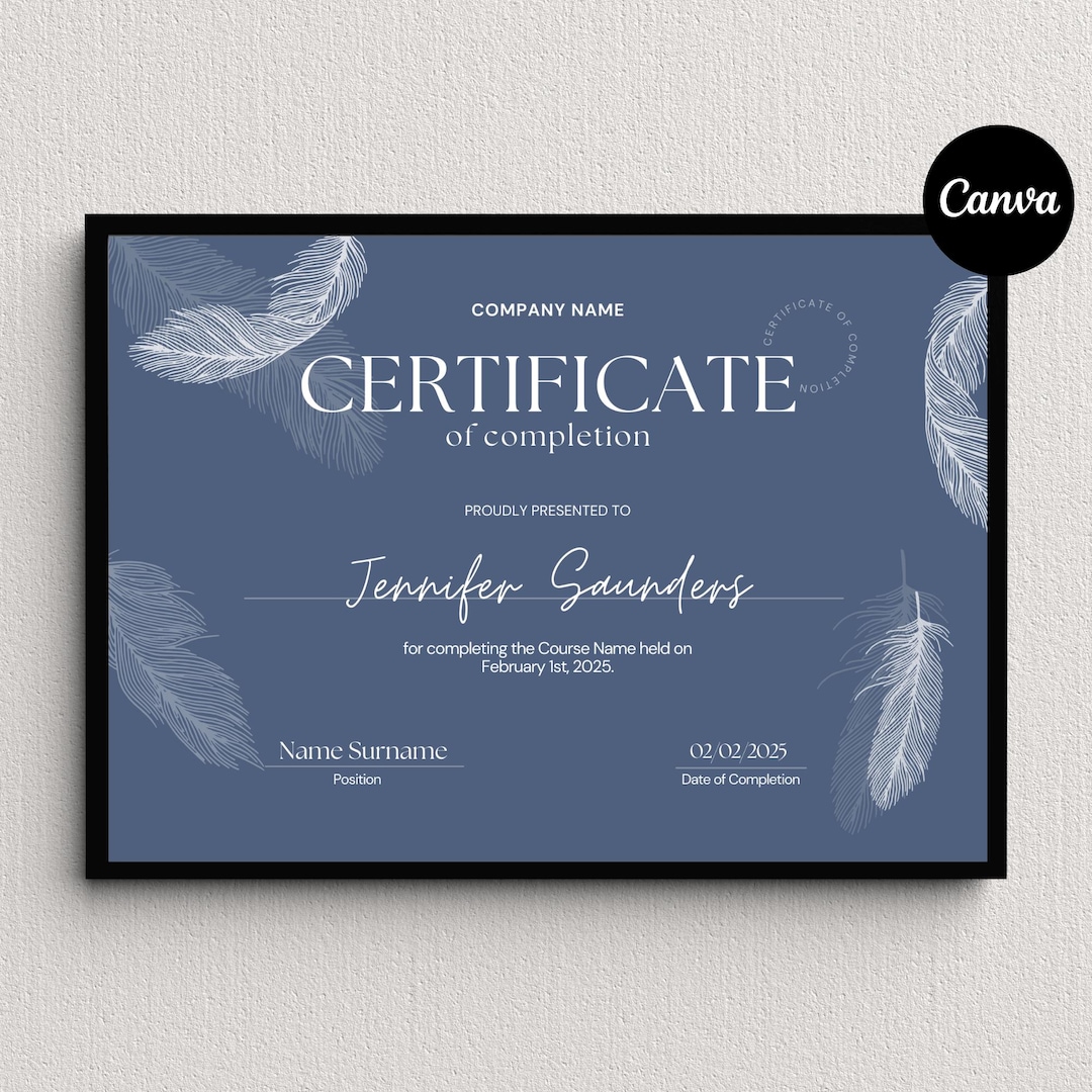 Certificate of Completion Template, Course Certificate, Training ...