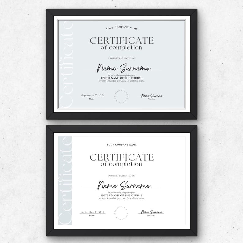 Certificate of Completion Template, Course Certificate, Training ...
