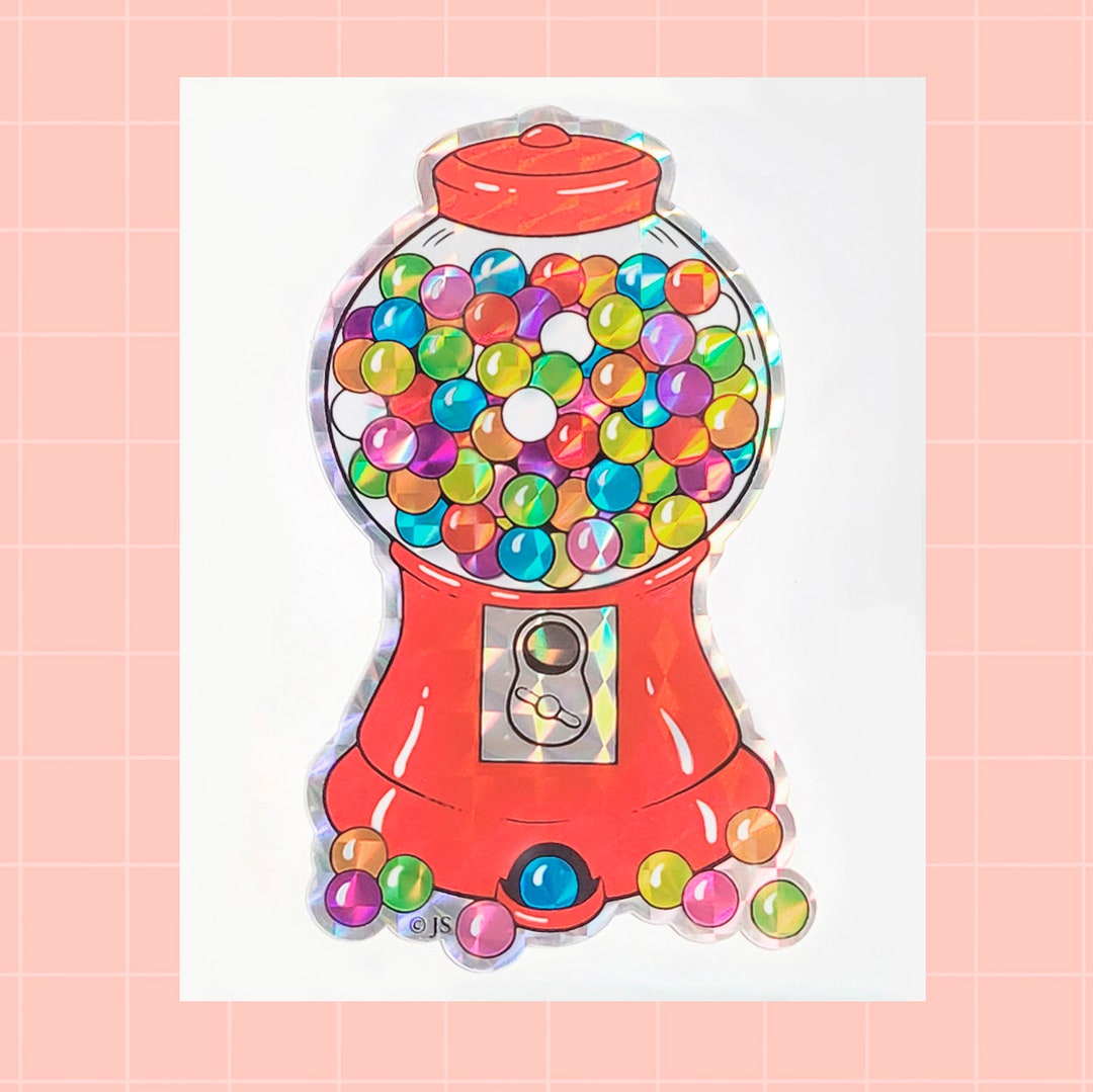An Awesome Gumball Machine 80's Style Prism Sticker by Miss Midie | Die ...
