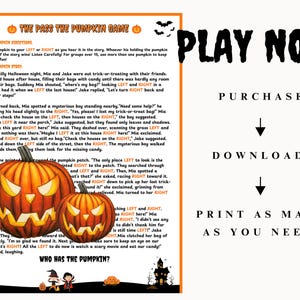 Pass the Pumpkin Game Halloween Printable, Left Right Game East ...