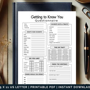 Employee Getting to Know You Survey: Printable Worksheet (fillable PDF ...