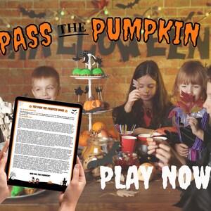 Pass the Pumpkin Game Halloween Printable, Left Right Game East ...