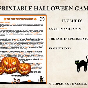 Pass the Pumpkin Game Halloween Printable, Left Right Game East ...
