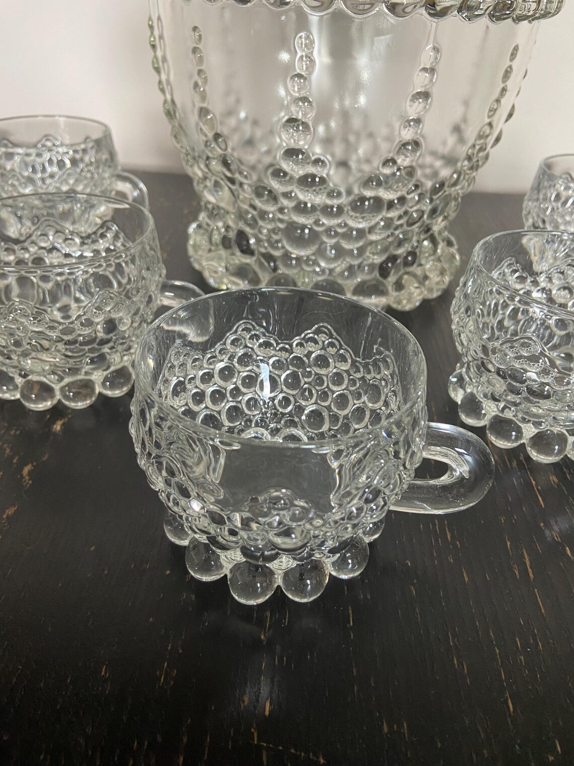 Walther Glass Bolero Series Clear Bubbles Germany 1960s Lidded Punch ...