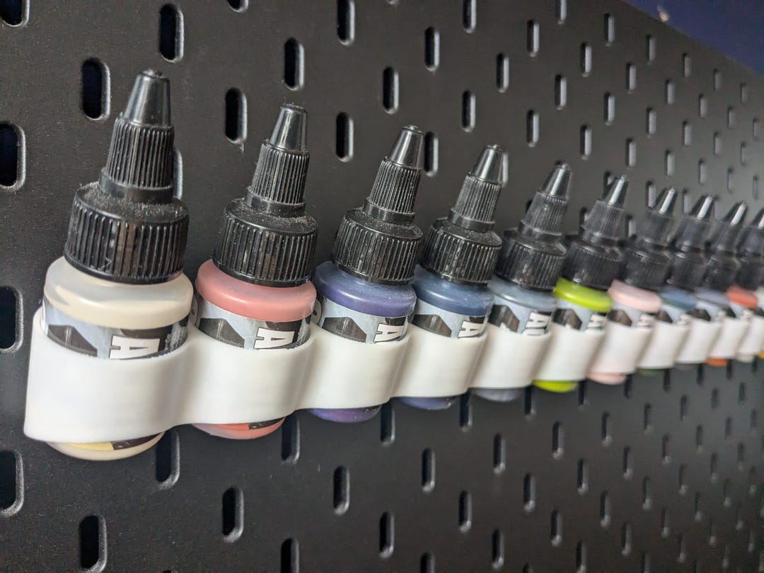 Pro Acryl Paint Holder: 3D Printed IKEA Skadis Pegboard Organizer - Etsy