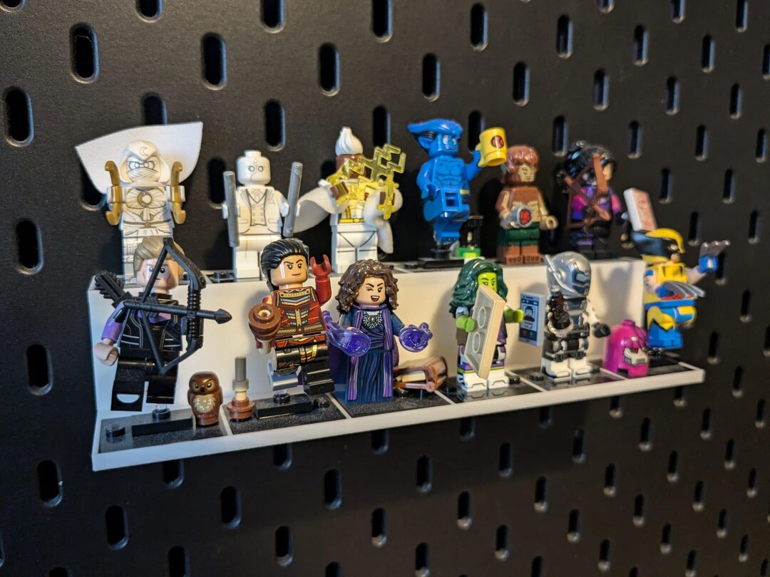 Minifigure Display Stand – 3D Printed Rack for 12 Figures – Compatible ...