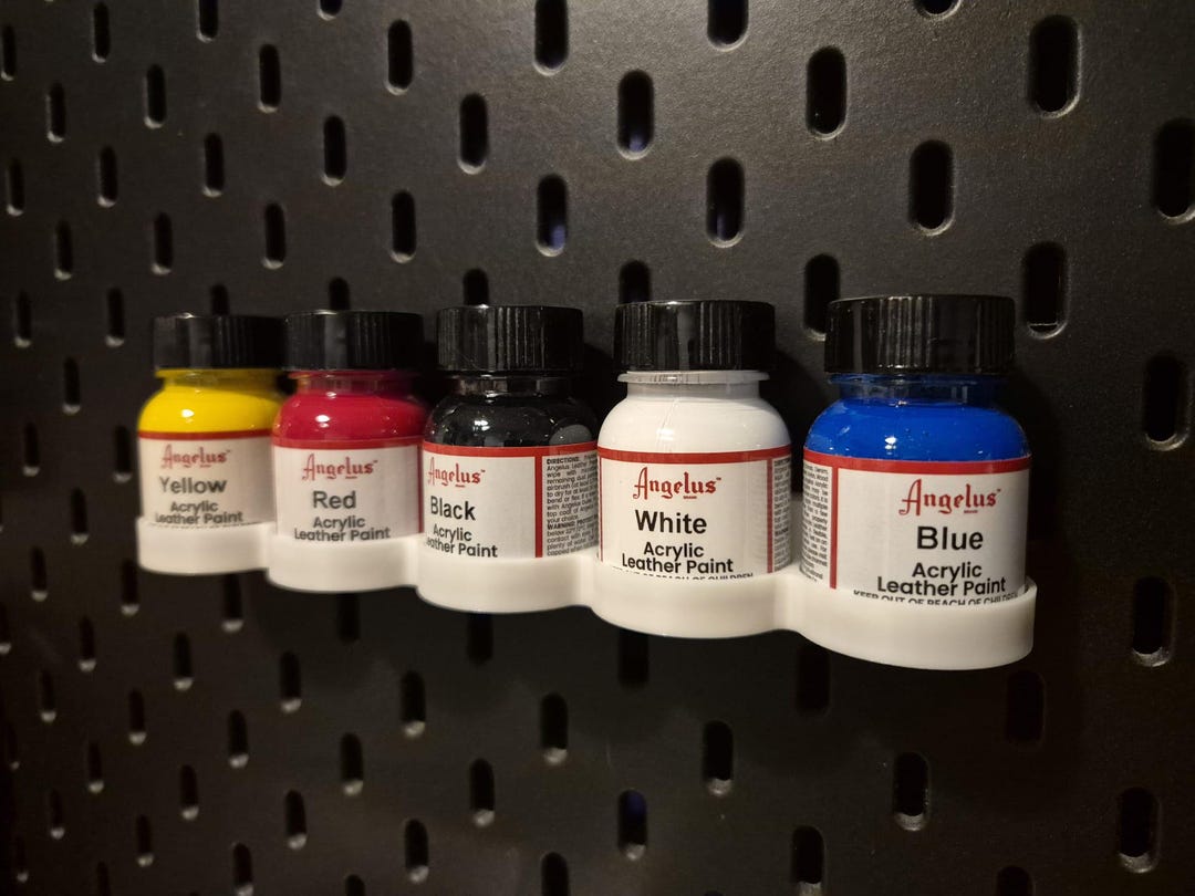 Angelus Acrylic Leather Paint Holder – 3D Printed Rack for IKEA Skadis ...