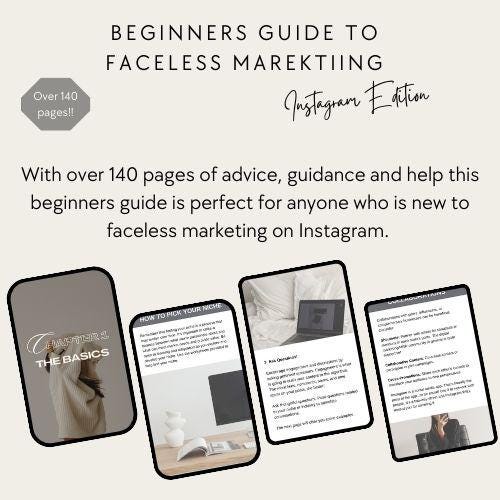 The Beginners Guide to Faceless Marketing: Instagram Edition (PLR ...