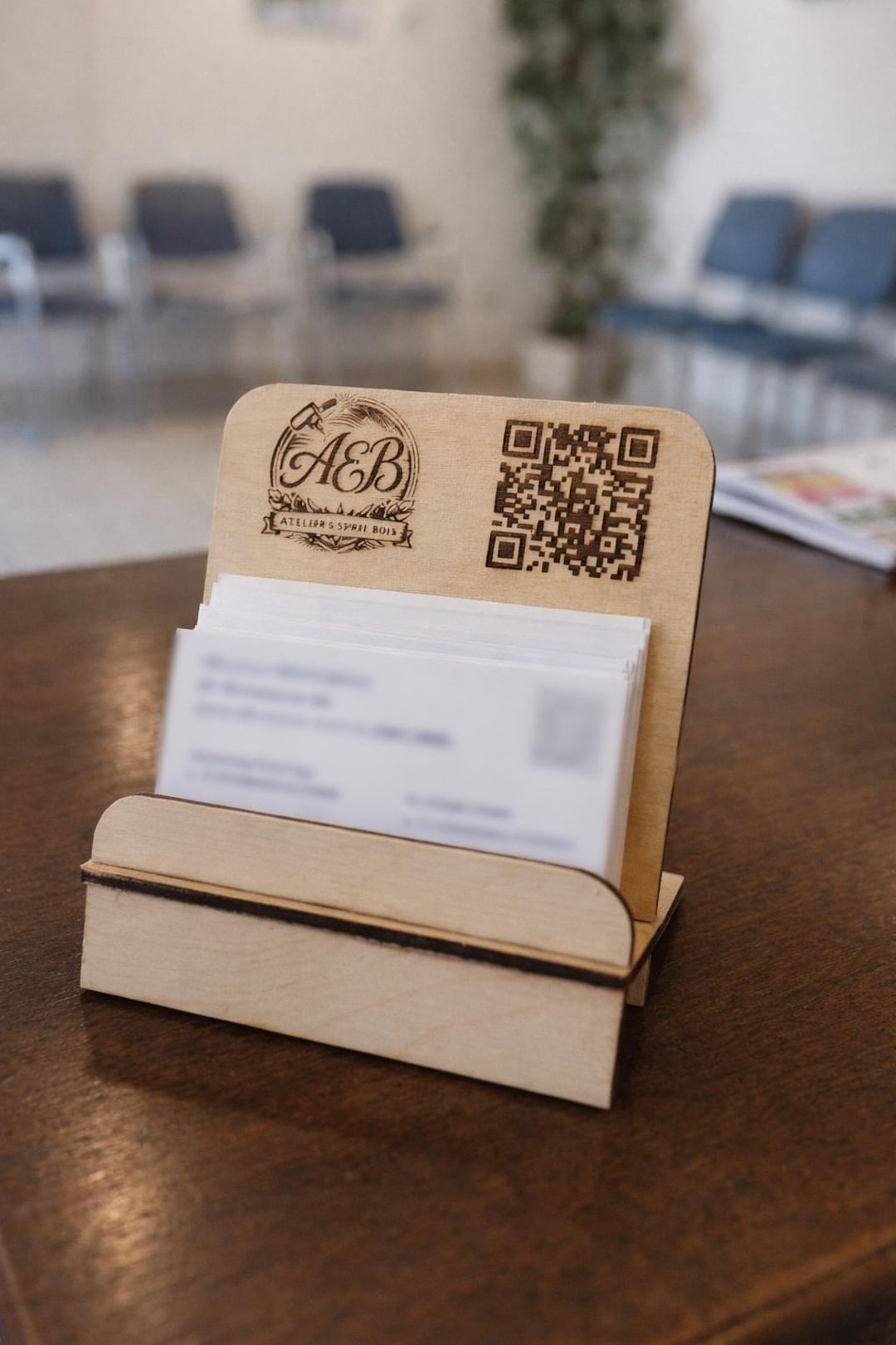 Wooden Business Card Display Stand – SVG File & Lightburn ...