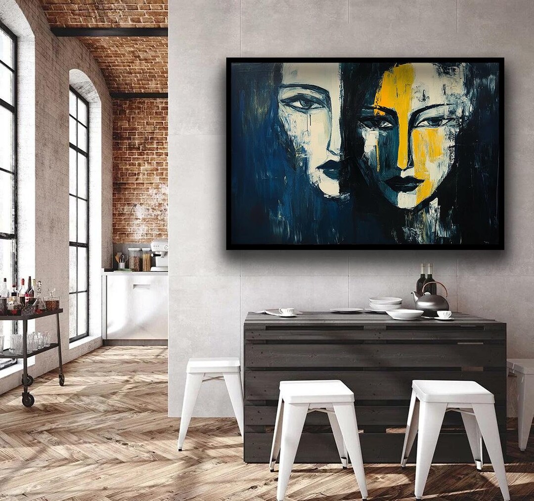 Abstract Faces Canvas, Pablo Picasso Abstract Woman Canvas Print ...