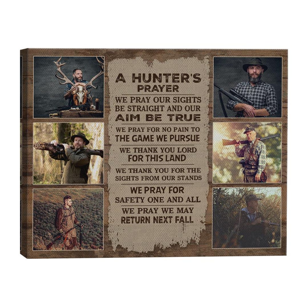 Personalized Hunter's Prayer Collage Canvas Gift Idea for Hunter ...