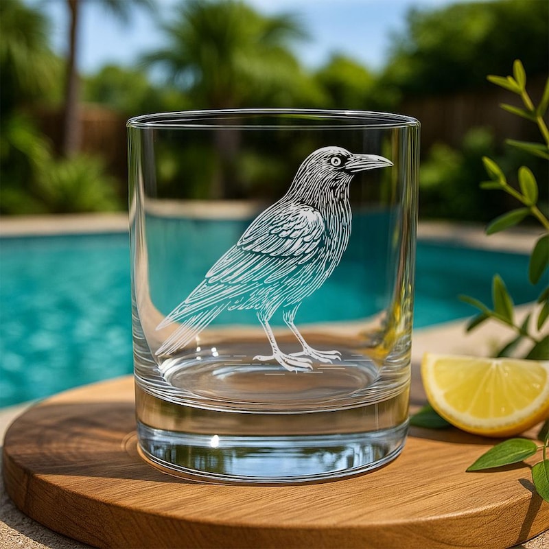 Crow Wine Glass - Etsy