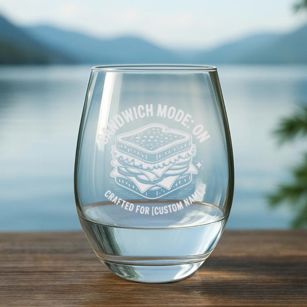 Custom Sandwich Mode on Glass | Funny Personalized Etched Glass for ...