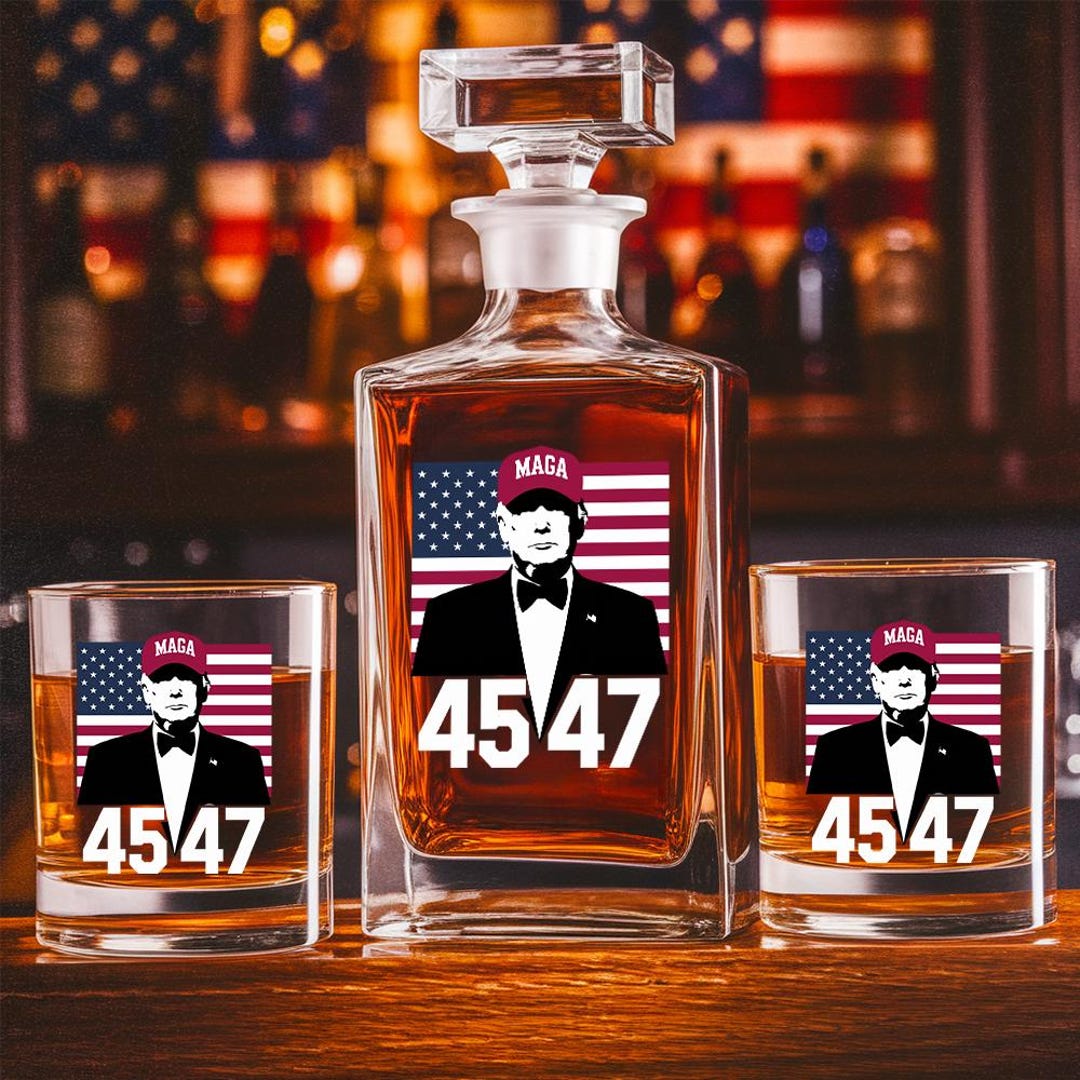 Trump the Donfather Graphics Whiskey Decanter Set - Trump the Godfather ...