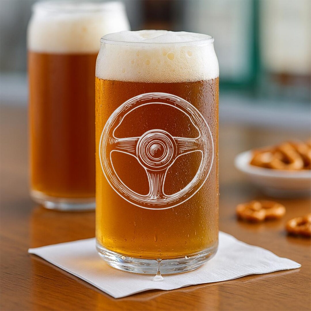 Taxi Driver Glass | Etched Steering Wheel Icon Whiskey Wine Beer Glass ...