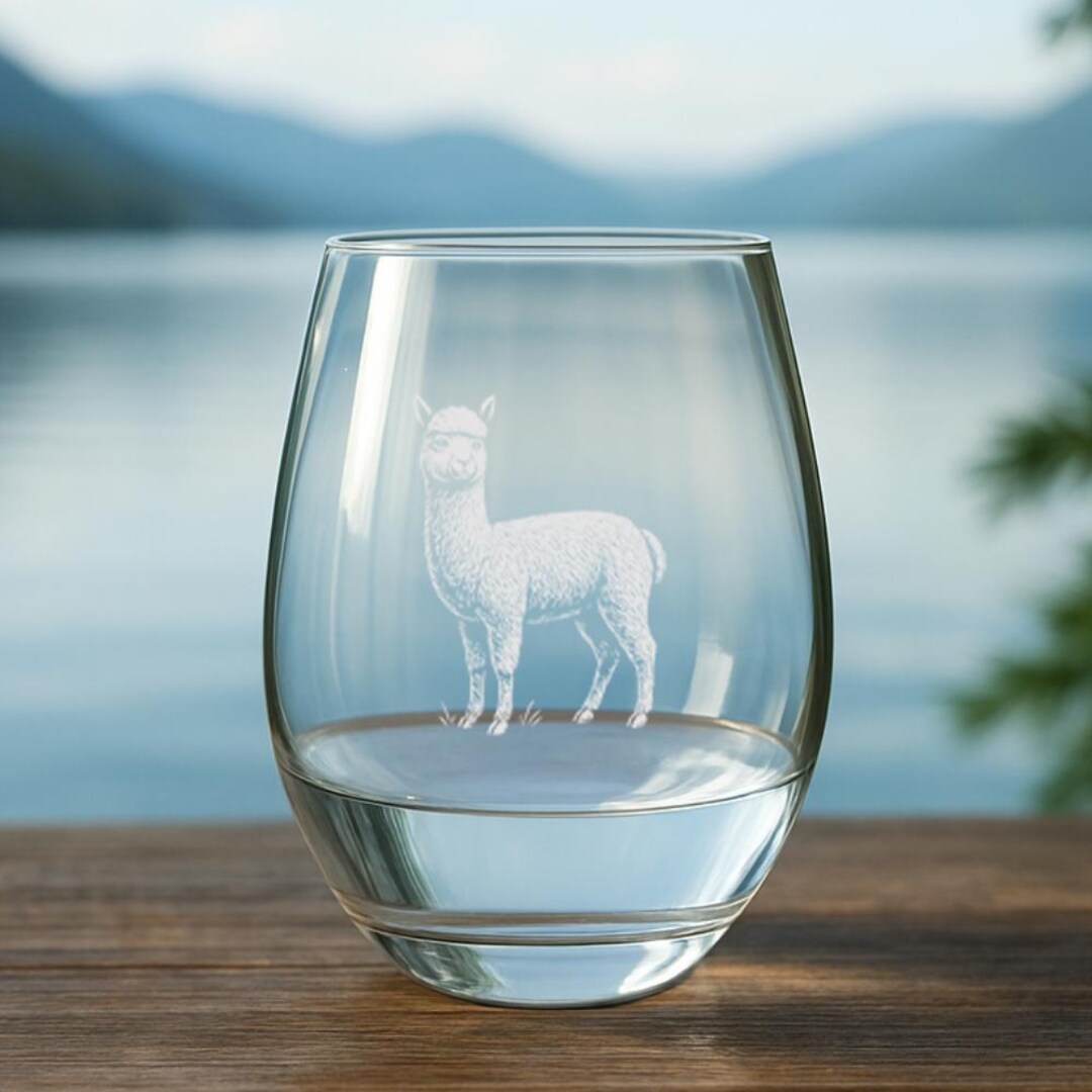 Alpaca Glass | Personalized Etched Whiskey, Wine & Beer Glassware, Cute ...