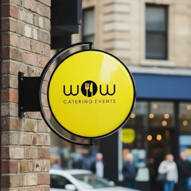 Rotating Shop Sign, Custom LED Lightbox for Salons & Cafes, Outdoor ...