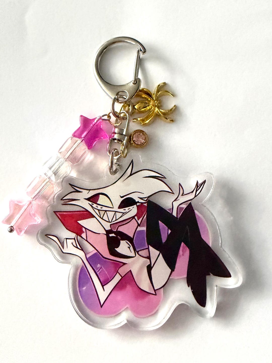 Hazbin Hotel Angeldust Inspired Keychain - Etsy