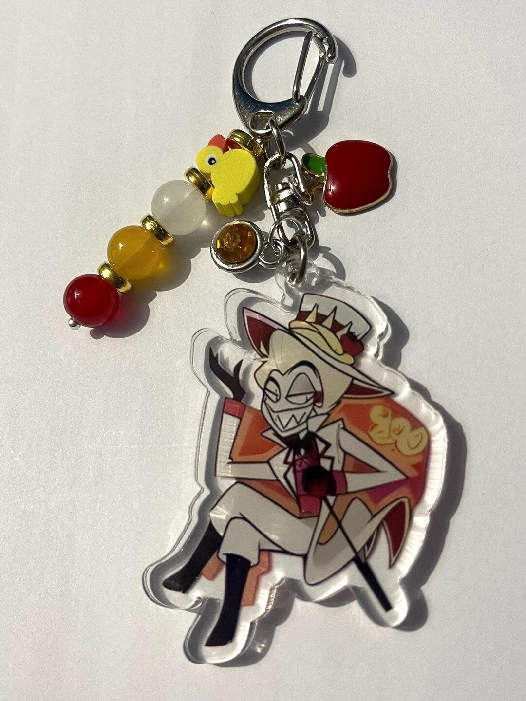 Hazbin Hotel Lucifer Inspired Keychain - Etsy