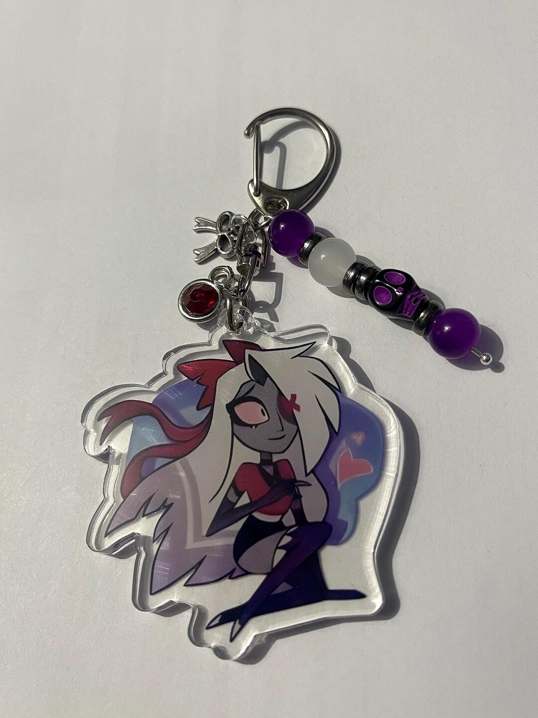 Hazbin Hotel Vaggie Inspired Keychain - Etsy