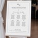 Elegant Rustic Wedding Seating Chart Template, Seating Chart Wedding ...