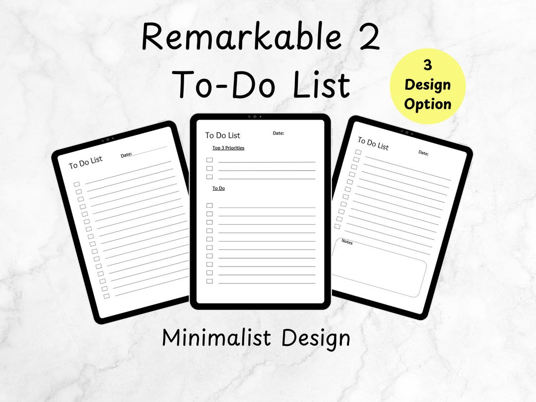 Remarkable 2 Templates, Remarkable 2 to Do List, Remarkable 2, to Do ...