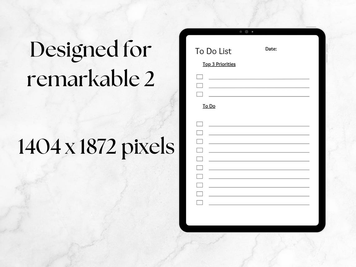 Remarkable 2 Templates, Remarkable 2 to Do List, Remarkable 2, to Do ...