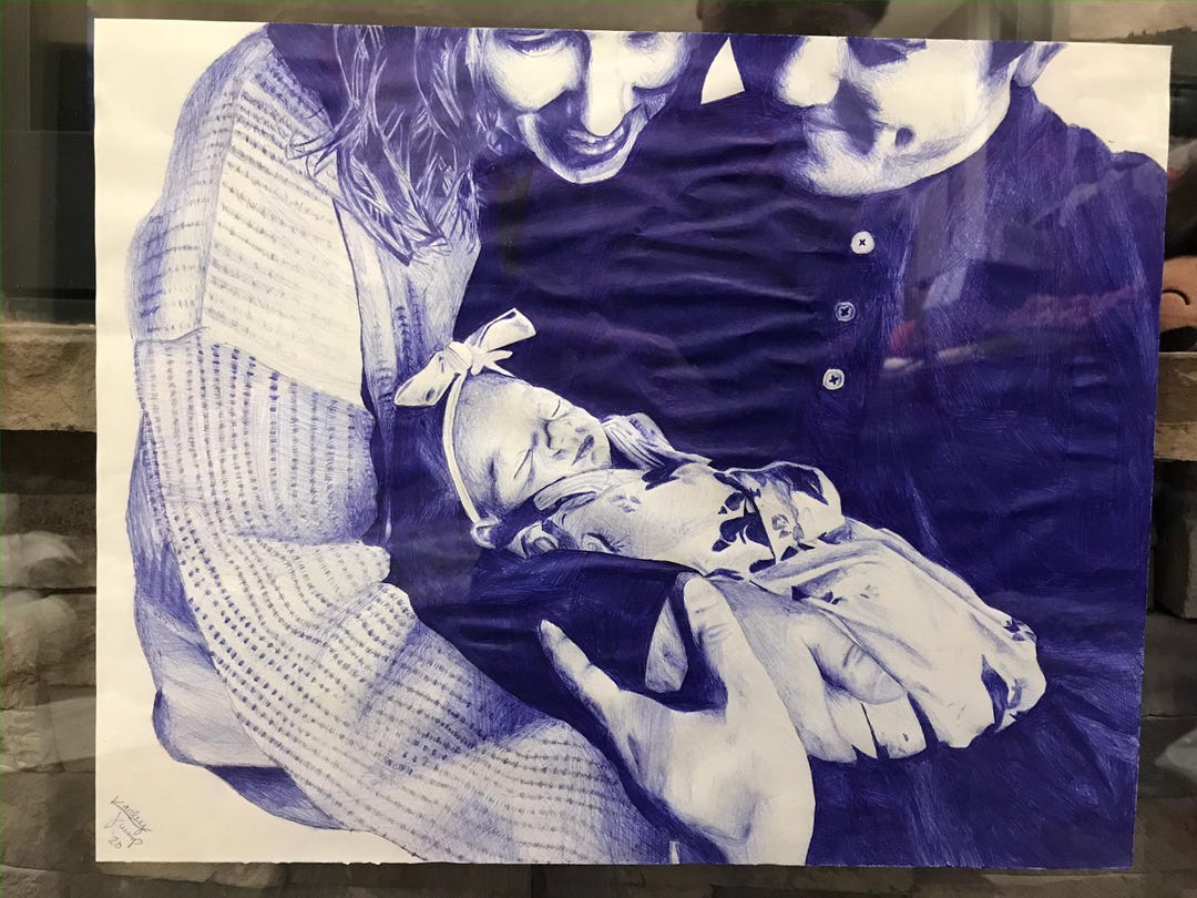 Custom Bal Point Pen Portrait Drawing | Personalized Art From Your ...