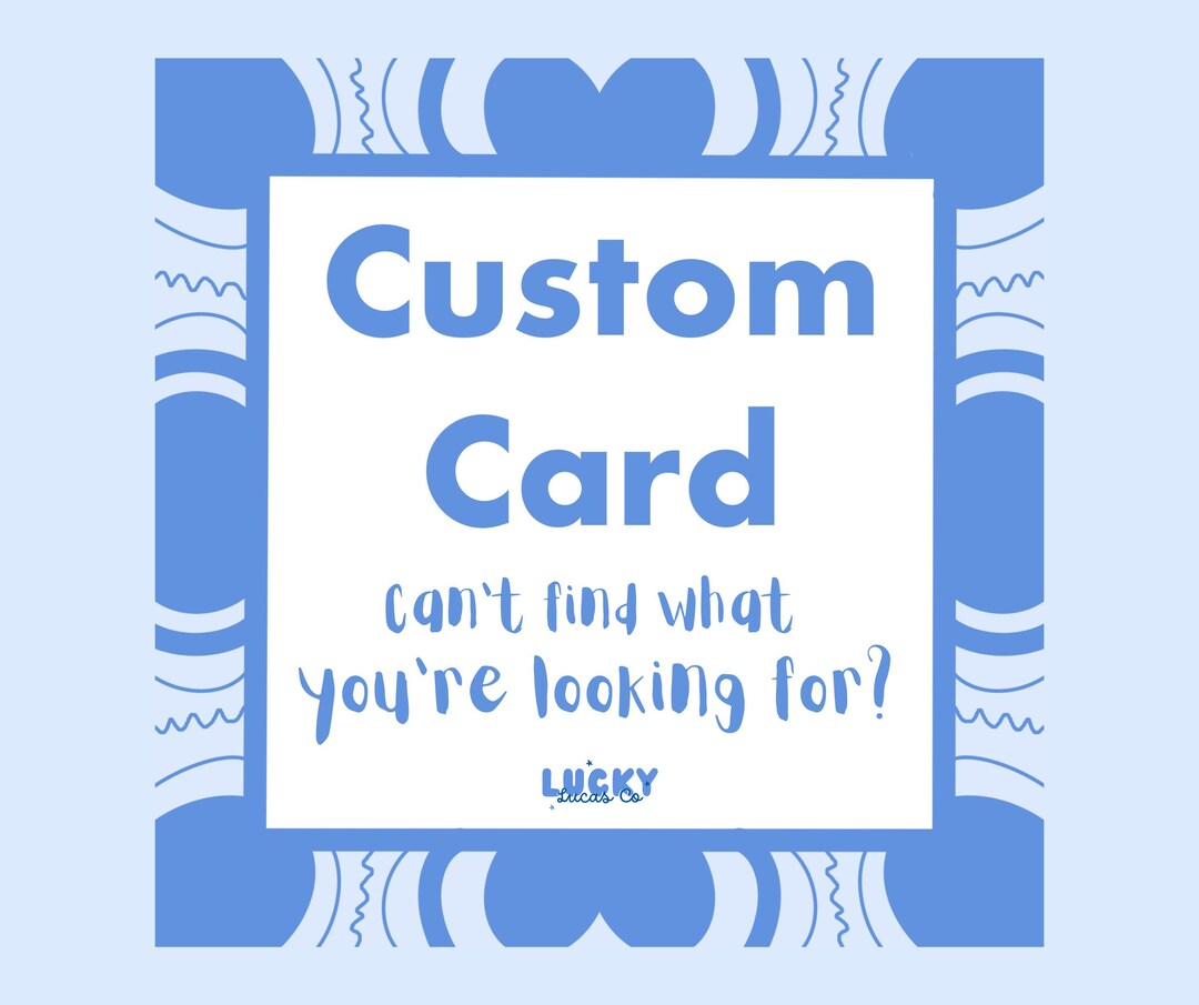 Made to Order Custom Personalized Greeting Card Instant Download ...