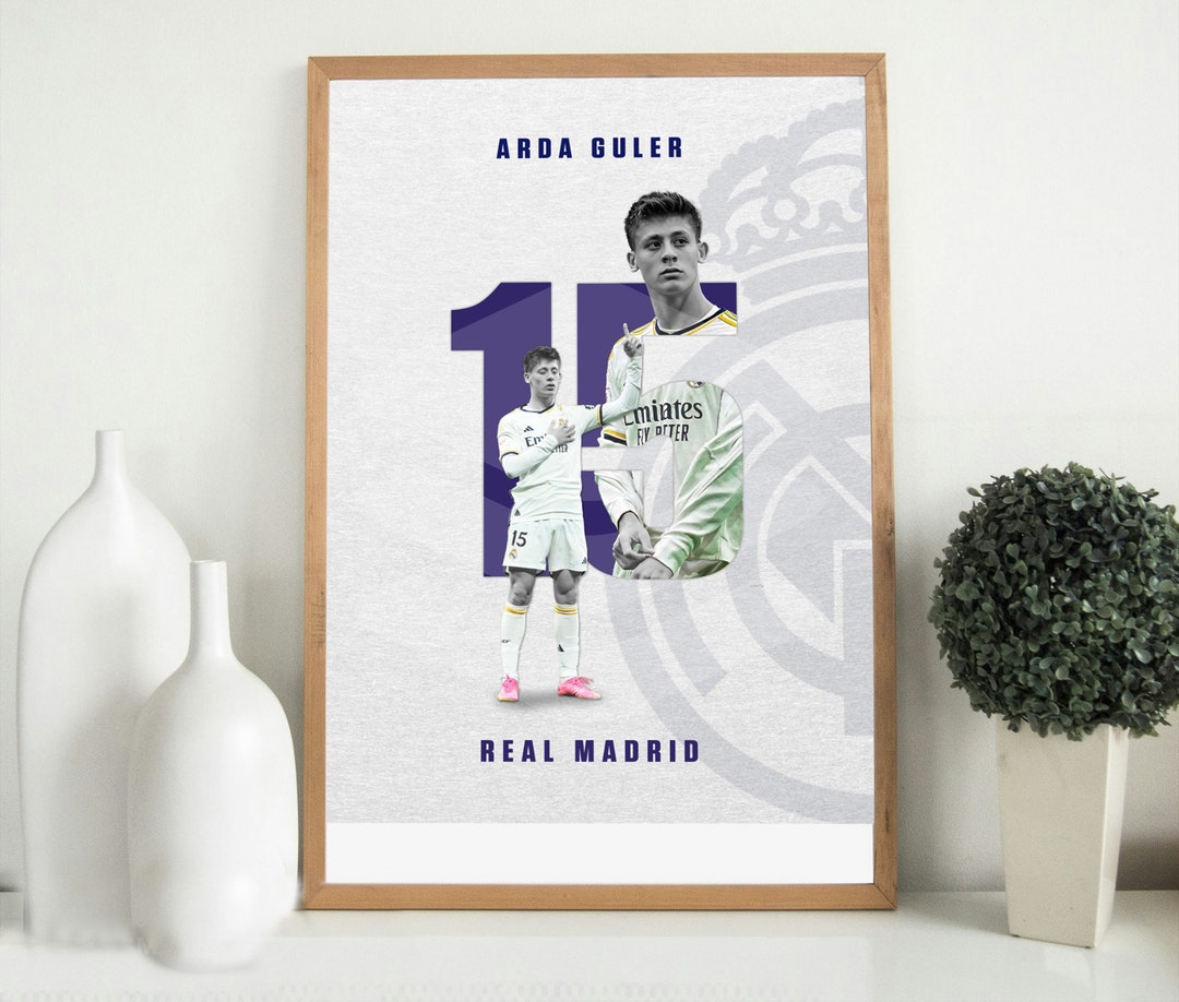 Real Madrid Poster - Arda Guler GIF Art Print, Football Wall Decor ...