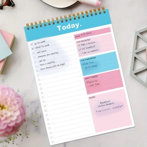 Printable Daily Planner Page, Colorful to Do List Template, Editable ...