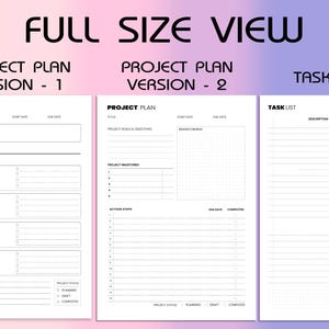 Project Planner, Task List Printable A4 & A5 Project Planning Templates ...