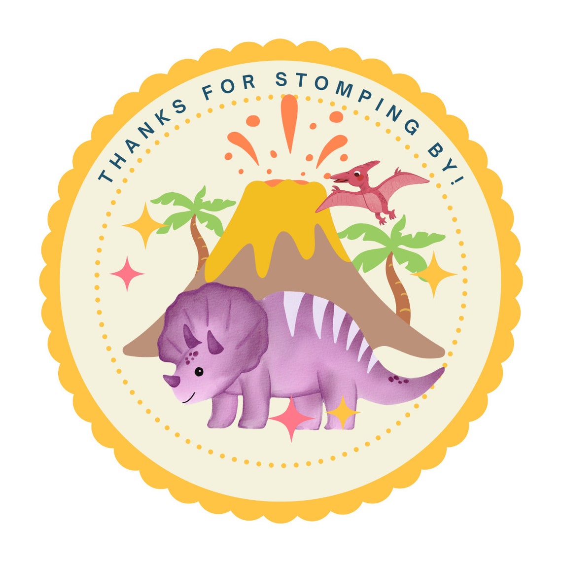 Thanks for Stomping By Printable Sticker - Etsy