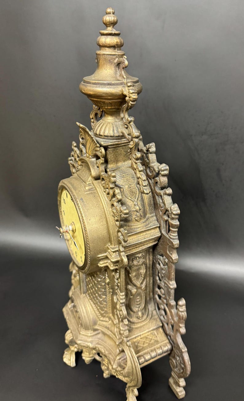 Heavy Ornate German Brass Rococo Style Mantle Clock - Etsy