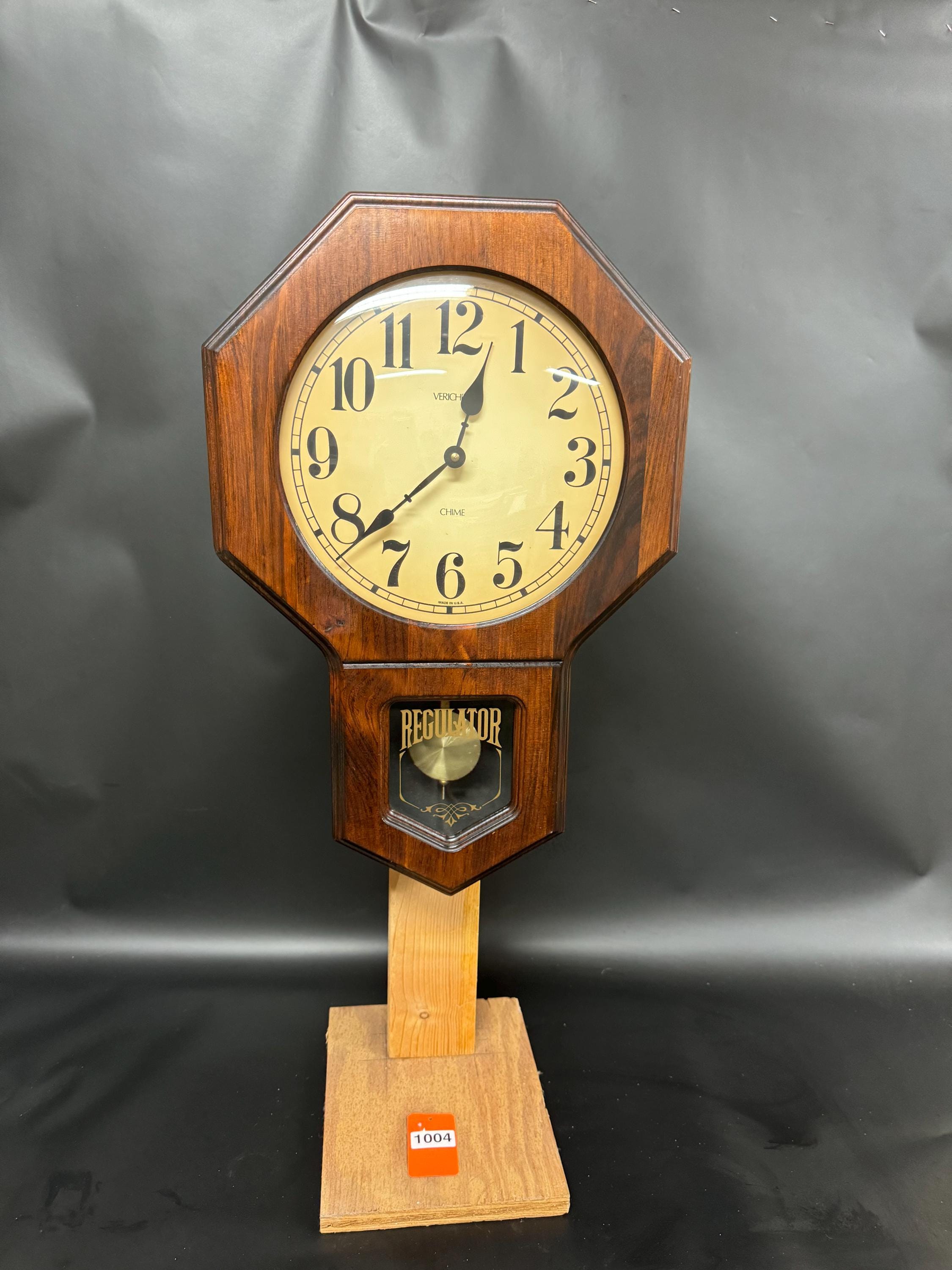 Vintage VERICHRON Regulator Chime Schoolhouse Wall Clock - Etsy