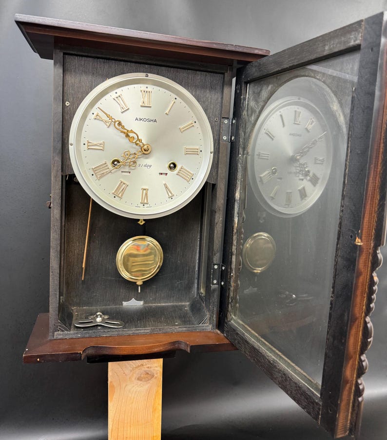 Vintage AIKOSHA 31 Day Wall Clock Chime - Etsy