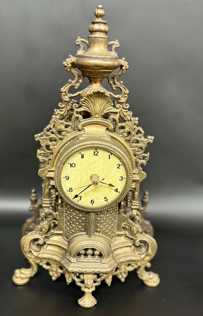Heavy Ornate German Brass Rococo Style Mantle Clock - Etsy