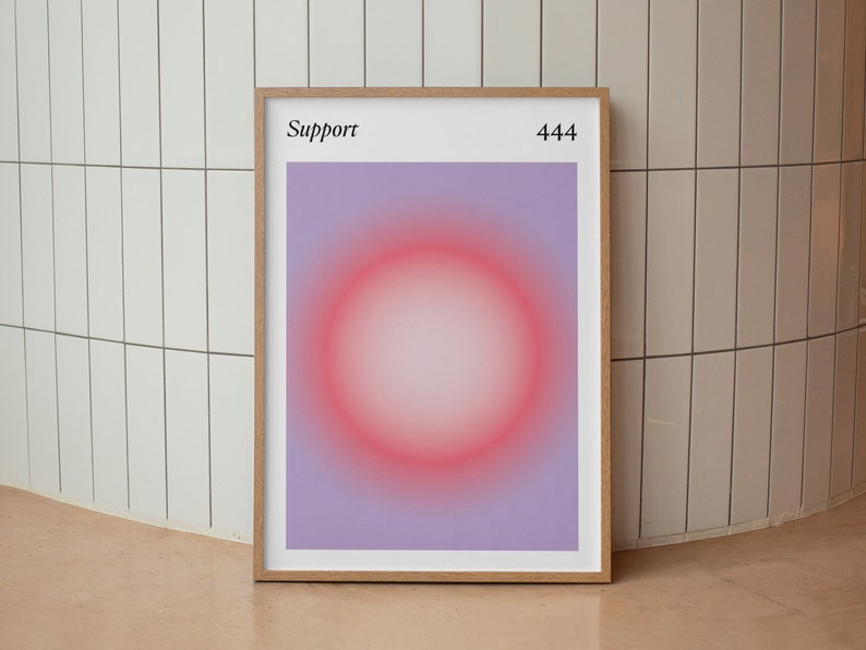 Angel Number 444 Aura Poster Angel Numbers Gradient Poster ...