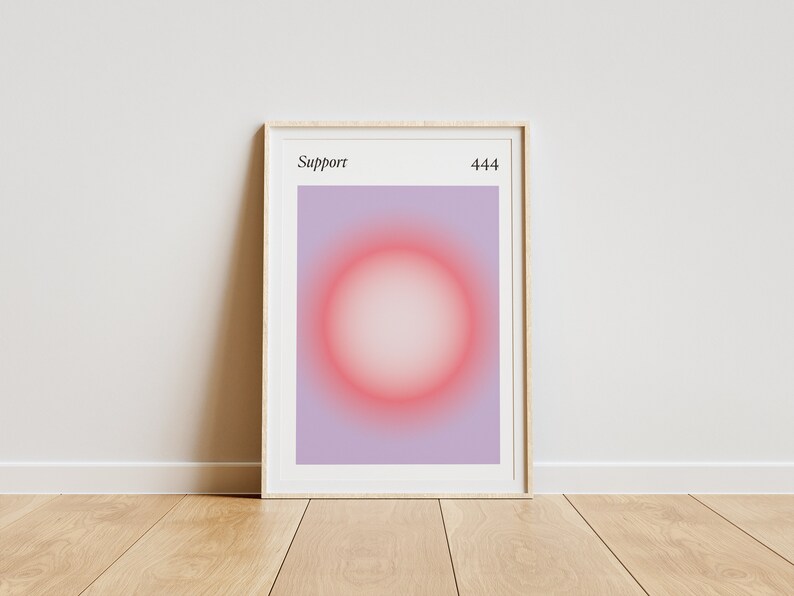 Angel Number 444 Aura Poster Angel Numbers Gradient Poster ...