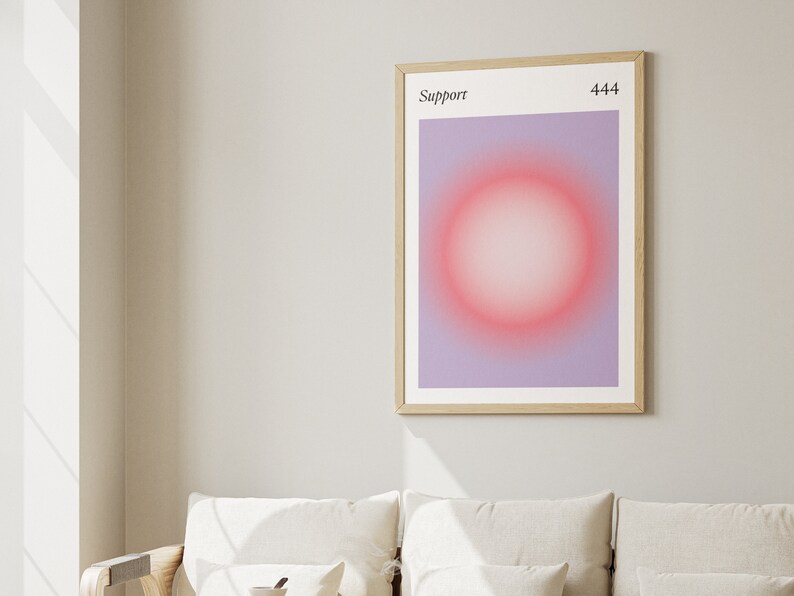 Angel Number 444 Aura Poster Angel Numbers Gradient Poster ...