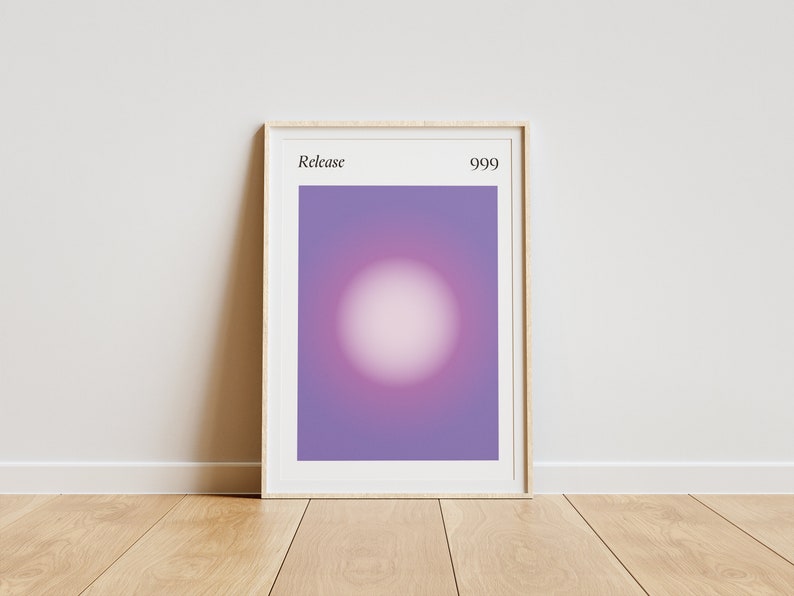 Angel Number 999 Aura Poster Angel Numbers Gradient Poster ...