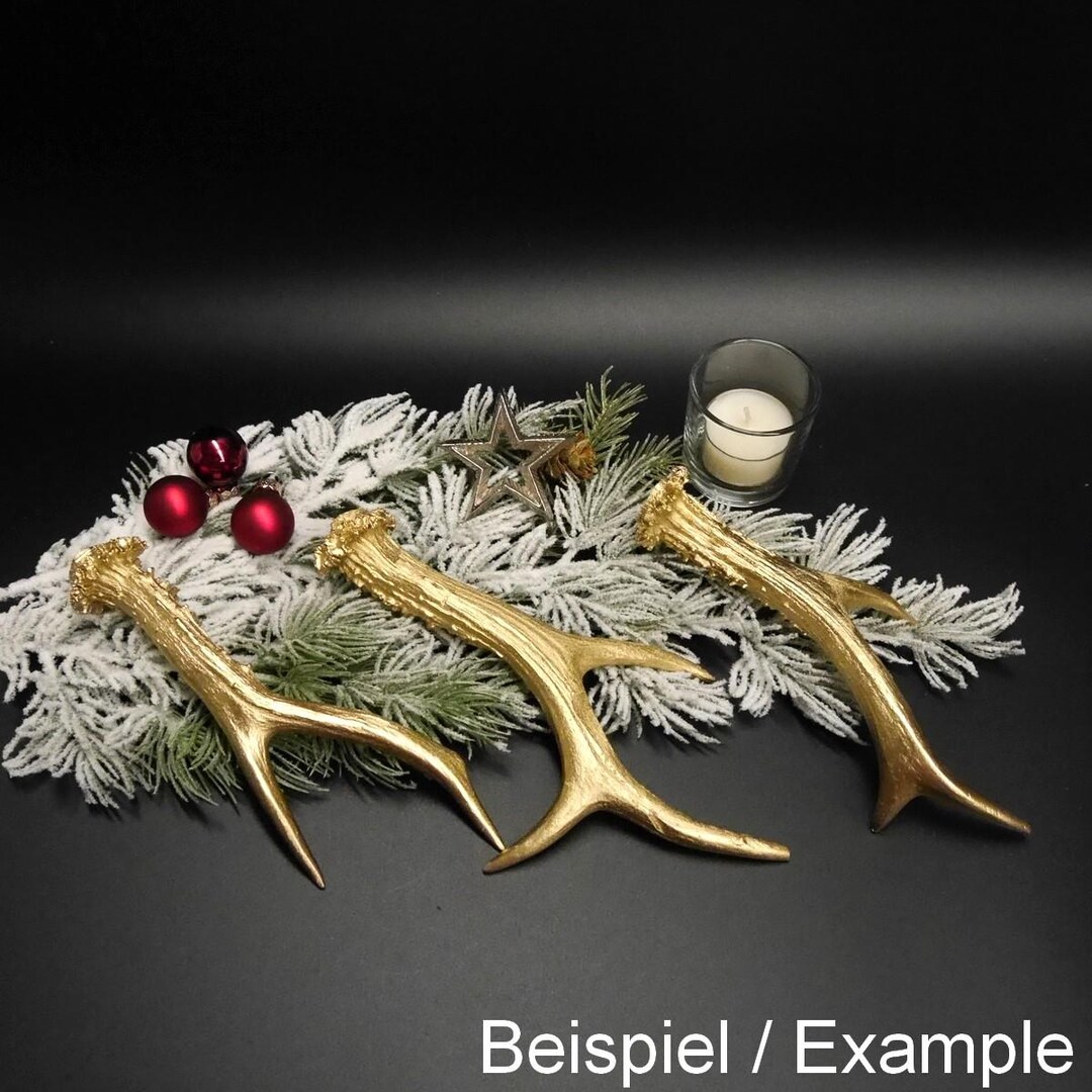 GOLD Deer 3 Antlers - Gift - Christmas - Crafts - Home Decor GTK14.3.94 ...
