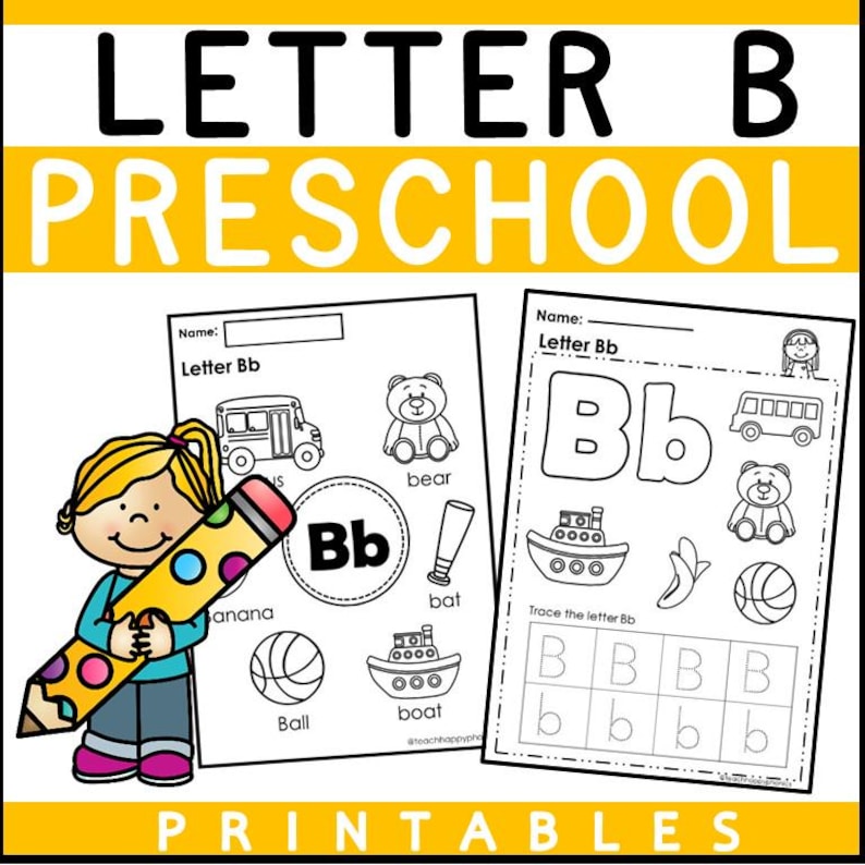 Preschool Letter B Printables | Fun Alphabet Worksheets for Early ...