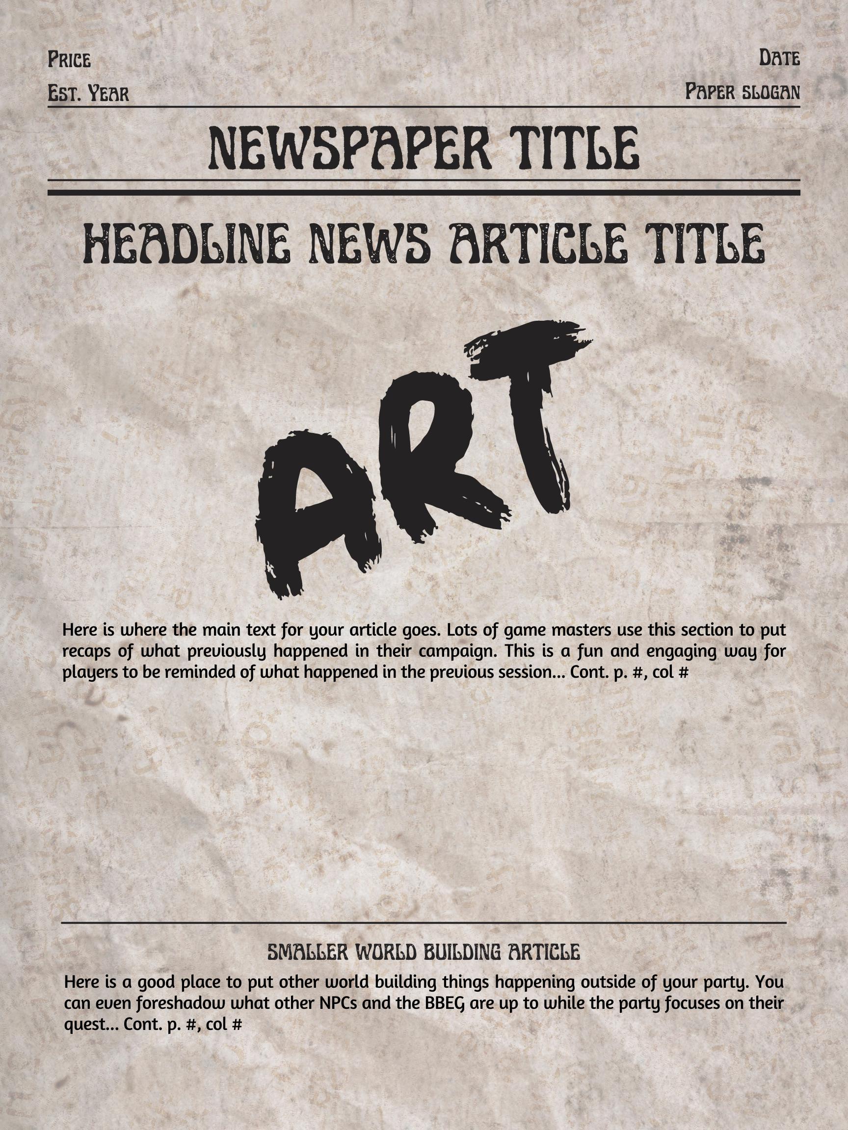 Old Newspaper Word Games