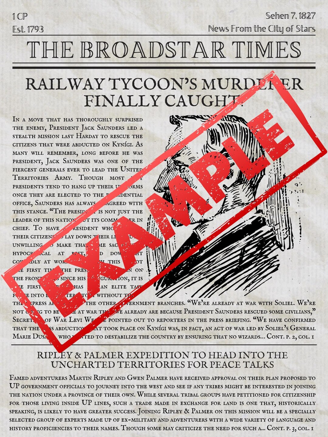 Gilded Age Newspaper Template - Etsy