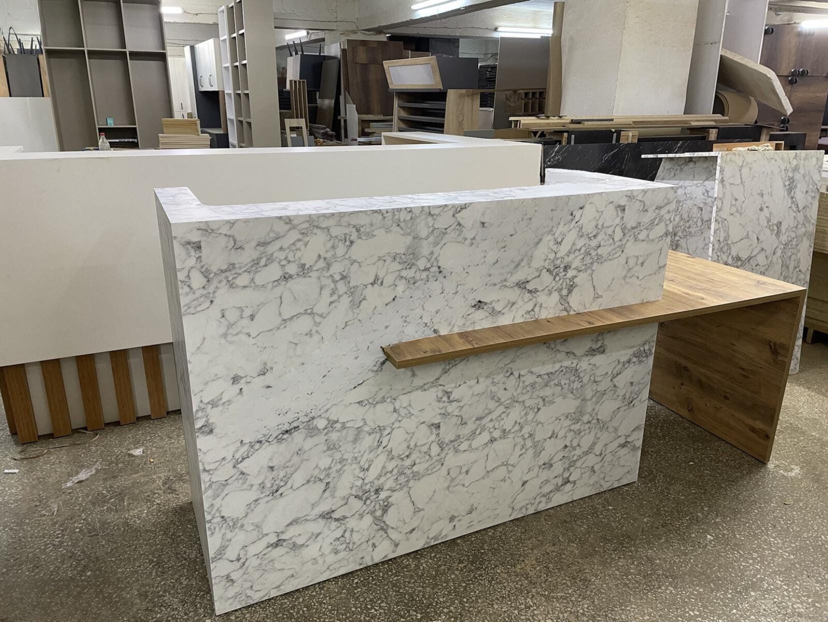 Custom Modern Reception Desk, Modern Furniture, Office Desk, Custom ...