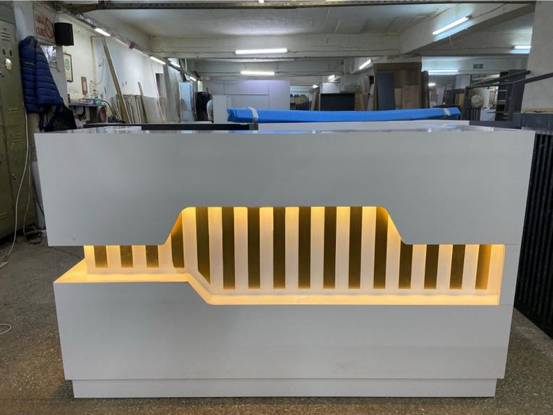 Custom Modern Reception Desk, Modern Furniture, Office Desk, Custom ...