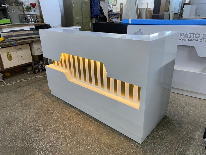 Custom Modern Reception Desk, Modern Furniture, Office Desk, Custom ...