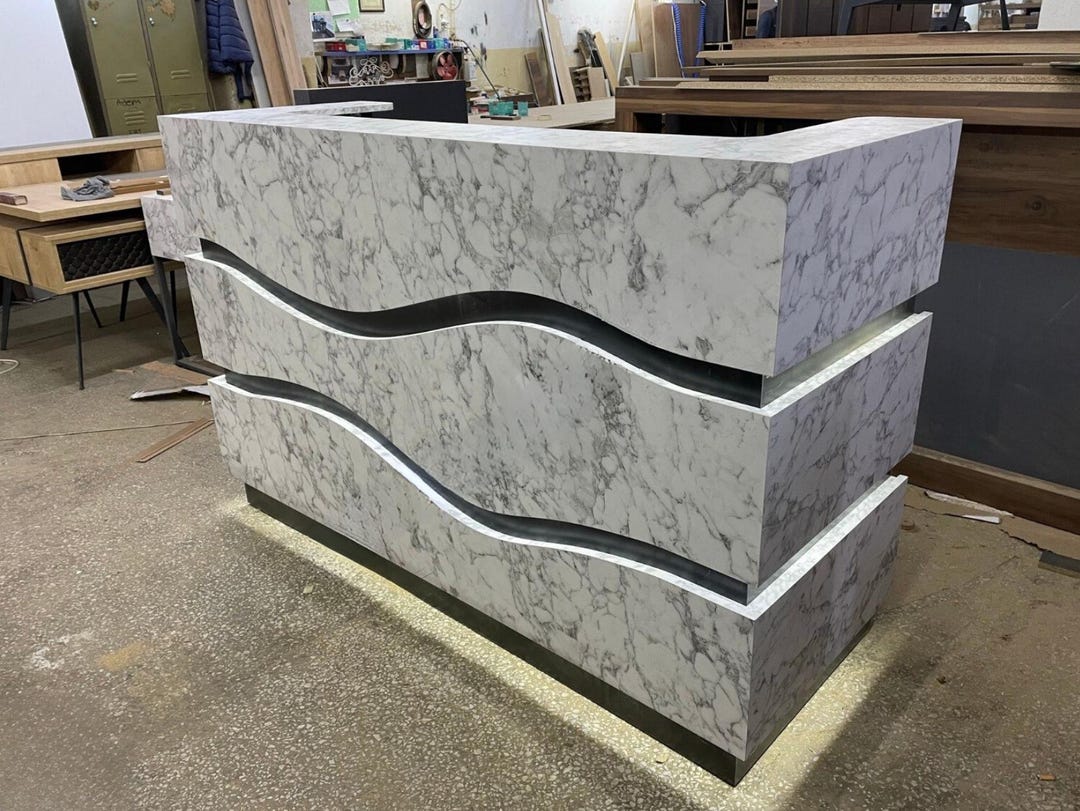 Custom Modern Reception Desk, Modern Furniture, Office Desk, Custom ...